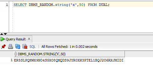 Gerando Dados Randômicos Oracle String Dbsql