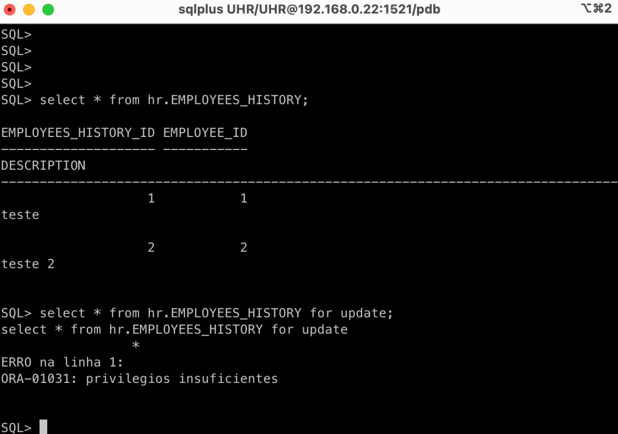 Qual a diferença entre o grant SELECT e READ? – DBSQL